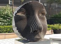 China Large Garden Figure Outdoor Metal Sculpture - 200cm Diameter Stainless Steel with Sandblasting Finish for sale