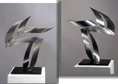 China Customized Stainless Steel Art Sculpture 100cm Brushed Finish Indoor Decorative for sale