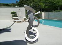 China Brushed Stainless Steel Swimming Pool Sculpture 200cm Custom Height Garden Art for sale