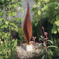 China Rusty Corten Steel Abstract Sculpture Modern Welding Art Custom Size Outdoor Garden Decoration for sale