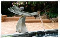 China Balance Stainless Steel Waterfall Fountain - Custom Size Garden Water Feature with 35-Day Delivery for sale