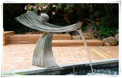 China Balance Stainless Steel Waterfall Fountain - Custom Size Garden Water Feature with 35-Day Delivery for sale