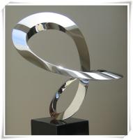 China Polished Abstract Stainless Steel Sculpture 100cm Custom Height Indoor Outdoor Art for sale
