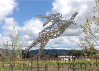 China Stainless Steel Rabbit Sculpture 300cm Height Garden Decoration by Lawrence Argent for sale
