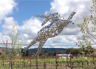 China Stainless Steel Rabbit Sculpture 300cm Height Garden Decoration by Lawrence Argent for sale