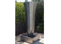 China 200cm Stainless Steel Water Feature - 316L Grade Outdoor Fountain with Custom Sizing Options for sale
