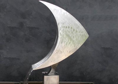 China Custom Size Stainless Steel Water Feature Wave Shape Brushed Finish for Garden Fountain Decoration for sale