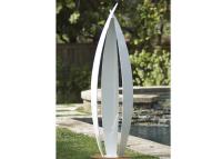 China Modern Stainless Steel Garden Sculpture White Painted Finish 2m Customizable for sale