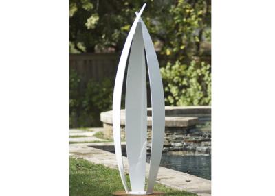 China Modern Stainless Steel Garden Sculpture White Painted Finish 2m Customizable for sale