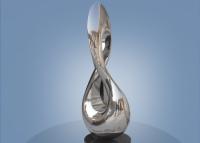 China Contemporary Abstract Stainless Steel Metal Sculpture 100 cm Mirror Polished Home Decoration for sale