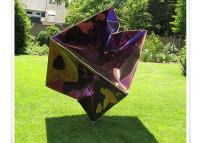 China Custom Stainless Steel Titanium Painted Metal Sculpture for Public Art Hotel Decor for sale