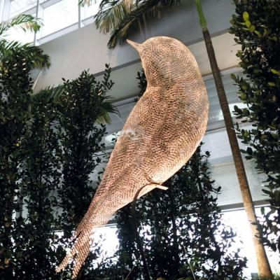 China Stainless Steel Wire Bird Sculpture Custom Size Outdoor Garden Art Decor for sale