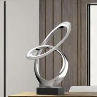 China Mirror Polished Stainless Steel Abstract Sculpture Modern Metal Art Custom Size 1 pc for sale