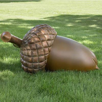 China Large Outdoor Acorn Art Sculpture Statue Brass Bronze Casting Custom Size for sale