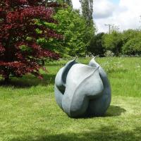 China Classic Decorative Large Garden Metal Bronze Landscape Sculpture Flower Bud Custom Size for sale