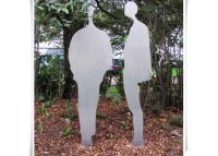 China Polished Abstract Stainless Steel Sculpture 100cm Height Customizable Garden Art for sale