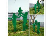 China Stainless Steel Family Sculpture 180cm Painted Outdoor Garden Decoration for sale