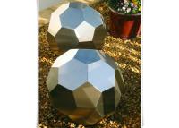 China Stainless Steel Garden Sculpture Sandblasting Spherical Decoration 1 Set Custom Size for sale
