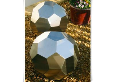 China Stainless Steel Garden Sculpture Sandblasting Spherical Decoration 1 Set Custom Size for sale