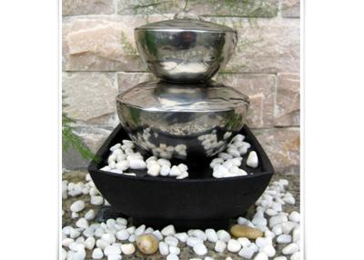 China Outdoor Stainless Steel Garden Fountain Sculpture Modern Cube Water Feature 100cm for sale
