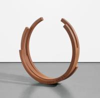 China Custom Corten Steel Five Half-Ring Sculpture 60-100cm H Outdoor Art for sale