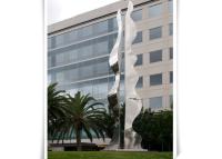 China Stainless Steel 316 Public Art Column Sculpture 5m Height Outdoor Yard Decor for sale