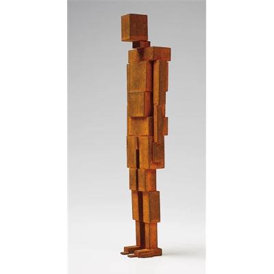 China Corten Steel Human Silhouette Sculpture Geometric Outdoor Art Statue 6ft Landscape Architectural for sale
