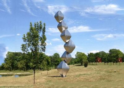 China Stainless Steel Garden Landscape Design Cubes Sculpture 3m Height Customizable for sale