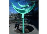 China Customized Stainless Steel Painted Metal Sculpture for Garden Decoration 1 Piece for sale