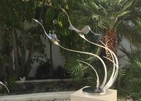 China Stainless Steel Metal Bird Abstract Yard Sculpture Custom Size Indoor Decoration for sale
