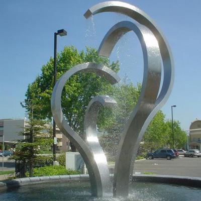 China Custom Stainless Steel Outdoor Water Feature Modern Public Fountain 1 pc MOQ for sale