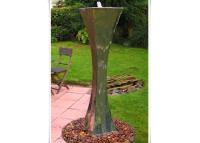 China Modern Stainless Steel Garden Water Feature 150cm Height Mirror Polished Outdoor Landscape Decoration for sale
