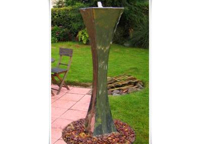 China Modern Stainless Steel Garden Water Feature 150cm Height Mirror Polished Outdoor Landscape Decoration for sale