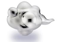 China Stainless Steel Cloud Abstract Sculpture 100 cm Modern Art Garden Decoration for sale