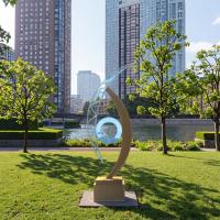 China Customized Eye Design Corten Steel Sculpture for Outdoor Garden Rusty Finish 1 pc MOQ for sale