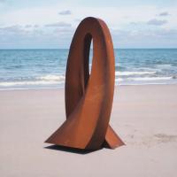 China Custom Corten Steel Rusty Landscape Sculpture Outdoor Decor 1 pc MOQ for sale