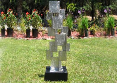 China Custom Brushed Stainless Steel Outdoor Garden Sculpture 180cm Height for sale