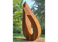 China Modern Corten Steel Large Garden Sculpture 180 cm Outdoor Corrosion Resistant for sale
