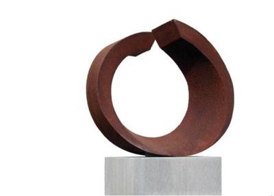 China Custom Corten Steel Garden Sculpture Rusty Finish Outdoor Indoor Decoration 1 Set for sale
