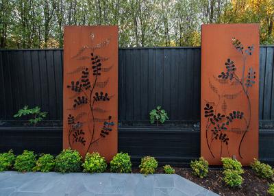 China Corten Steel Screen 150cm H Outdoor Garden Decoration Metal Art Sculpture for sale