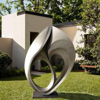 China Custom Stainless Steel Garden Sculpture Modern Art Decorative Outdoor 1 pc MOQ for sale