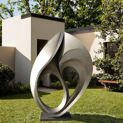China Custom Stainless Steel Garden Sculpture Modern Art Decorative Outdoor 1 pc MOQ for sale