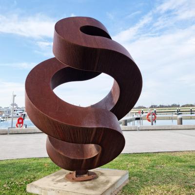 China Corten Steel Garden Sculpture Abstract Landscape Metal Art for Outdoor Decoration Custom Size for sale