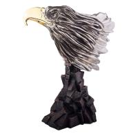 China Bronze and Stainless Steel Eagle Sculpture Custom Size Garden Art Decor for sale