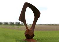 China Corten Steel Sculpture 3m H Customizable Rusty Finish for Public Decor for sale