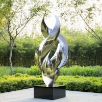China Custom Modern Public Decoration Stainless Steel Spiral Sculpture for sale