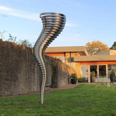 China Stainless Steel Spiral Sculpture Outdoor Custom Metal Art Garden Landscaping 304 316 for sale
