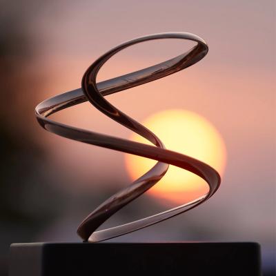 China Custom Polished Stainless Steel Kinetic Art Sculpture 300mm 500mm for Interior Decor for sale