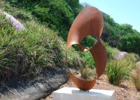 China Corten Steel Garden Sculpture Durable Rusty Metal Art Decoration Custom Size Outdoor for sale