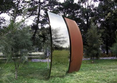 China Corten Steel Garden Sculpture 200cm Height Outdoor Metal Art Decor for sale